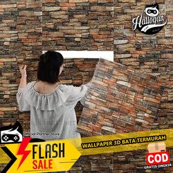 Promo Wallpaper Dinding 3D Foam Batu Bata 70cm x 77cm - BataPutih 70x38 ...