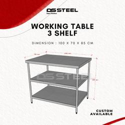 Jual Working Table 3 Shelf Ukuran 180 x 70 x 85 cm / SS 201 - Kota ...