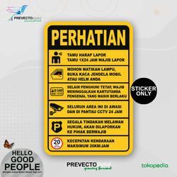 Jual Sticker Safety Sign K3 Rambu Tamu Wajib Lapor Security - Design#1 ...