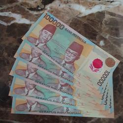 Jual Uang Polimer Polymer 100 ribu Nomor Seri UNIK CANTIK - Kota ...