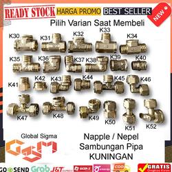 Jual Fitting Air Panas Kuningan Sambungan Pipa Nepel Napple Drat Luar Dalam - K52 - Jakarta ...