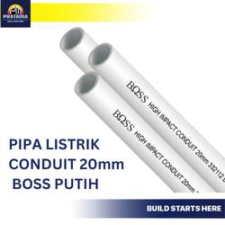 Jual Boss Pipa Listrik 20mm PVC Conduit B9020 Putih White Hitam Black ...