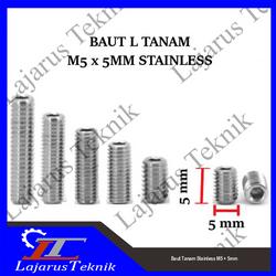 Jual Baut L Tanam Stainless M5 x 5 baut tanam Stainless m5 x 5mm ...