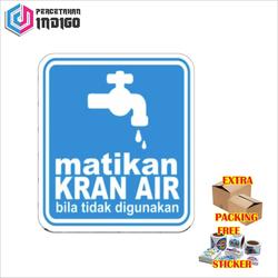 Jual Sticker matikan keran air / stiker hemat air / stiker matikan kran ...