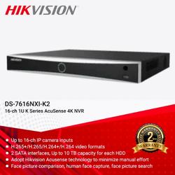Jual DS-7616NXI-K2 - HIKVISION NVR 16CH ACUSENSE 4K FACE CAPTURE 2 SLOT ...