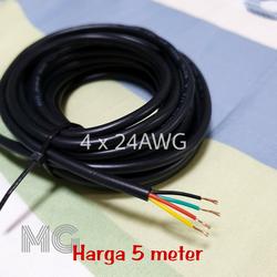 Jual Kabel 4 jalur AWG24 kabel isi 4 AWG 24 bulat 4C isi 4 warna per ...