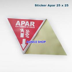 Jual sign stiker segitiga apar / sticker tanda alat pemadam - 25x25 ...