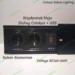 Jual Stopkontak Tanam Meja Slide/Colokan Kabel Meja Sliding Geser 3 ...