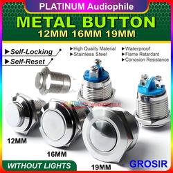 Jual Saklar On Off Stainless Metal Push Button Switch 12mm 16mm 19mm 22mm - 22MM RESET, Kuning ...