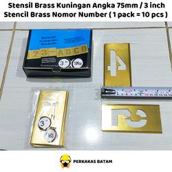 Jual Stencil Brass Number Letter Kuningan Angka Huruf Stensil 1 2 3 4 ...