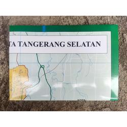 Jual Peta Kota Tangerang Selatan Kecamatan Dan Kelurahan - 90x90cm ...