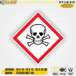 Jual STIKER SIMBOL LABEL K3 LIMBAH B3 HAZMAT BERACUN / TENGKORAK ...