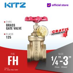 Jual KITZ Brass Gate Valve Fig. 125 FH , 1 1/4" - 32A - 32mm , Drat / Screw - Jakarta Pusat ...