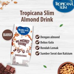 Promo Tropicana Slim Almond Drink 190ml (4 pcs) - Ready to Drink Cokelat - - NutriMart | Tokopedia