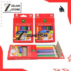 Jual Pensil 12 Warna Pendek Mini MY PENCIL / Color Pencil Paper Box ...