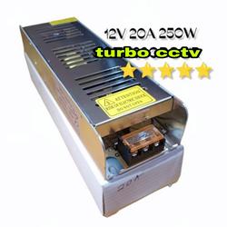 Jual power supply 12v 20a slim psu 12v 20a jaring tanpa fan body slim ...