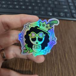 Jual Sticker Hologram Anime - PSH624 Besar - One Piece Logo - Jakarta ...