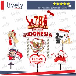 Jual Dirgahayu Topper Cake 17 Agustus Kemerdekaan Hiasan Kue Ulang ...