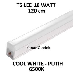 Jual Lampu TL Neon T5 LED 18W 120cm Tube 120 cm 18 w watt PUTIH WHITE 1,2m - Jakarta Pusat ...