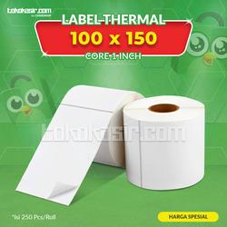 Jual Label Thermal Sticker [100 x 150 mm] isi 500 pcs - Stiker Resi Barcode - Label LIPAT ...