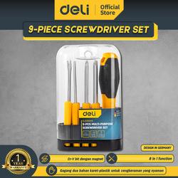 Promo Deli Screwdriver Sets / Set Obeng 2 Pcs Chrome Alat Perkakas ...