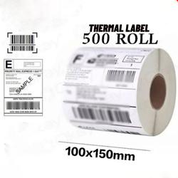 Jual LABEL THERMAL 100X150 500PCS KERTAS STIKER PRINTER RESI TERMAL ROLL A6 - STIKER THERMAL ...