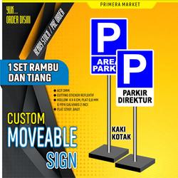 Jual PREORDER MOVEABLE SIGN TIANG SILANG 120 CM atau 150 CM, RAMBU 40 X ...