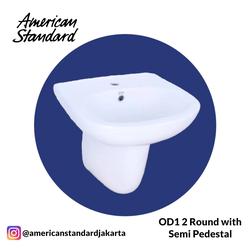 Promo American Standard Washtafel OD1 2 Round Lava w.Kit Cmp White ...