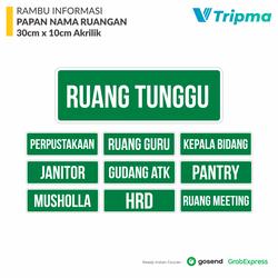 Jual Rambu / Sign Nama Ruangan / Area Kerja - 30cm x 10cm Acrylic ...