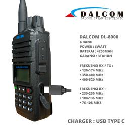 Jual walkie talkie dalcom japan dl-9000 pro ht waterproof handy talky ...