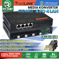 Promo Gigabit Media Converter 2 Port FO dan 4 Port LAN / Switch Fiber Optic - Kota Tangerang ...