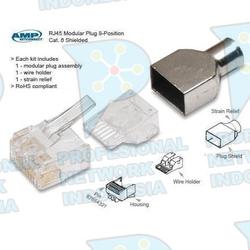 Promo AMP konektor RJ45 CAT6 Commscope Connector RJ 45 Cat 6 Original ...