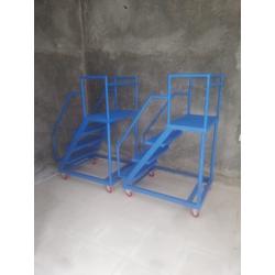 Jual Tangga Dorong Barang Gudang Pabrik . Rolling Ladders . Mobile ...