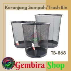 Promo Tempat Sampah Keranjang Jaring Besi Tong Bulat Metal Trash Bin ...
