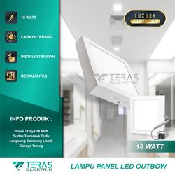 Jual lampu downlight LED outbow bulat & kotak 6/12/18 watt lampu plafon ...