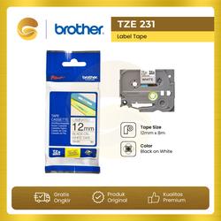 Jual Brother Label Tape TZE-231 12MM Black On White TZe231 - Jakarta ...