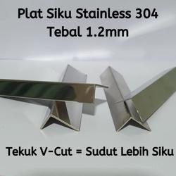Jual Inlay T Stainless Steel SUS304 Ukuran 10x10 mm Tebal 1,2 mm HL ...