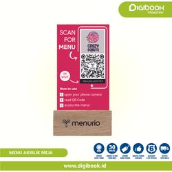 Jual Standing QR Code Menu Resto / Standing QR code Akrilik Menu Meja ...