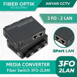 Jual Media Converter 3 Port FO 2 Port LAN 10/100 / Switch Fiber 3 FO 2 LAN - Kota Tangerang ...