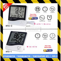 Jual Higrometer HTC-1 HTC-2 Termometer Jam Digital Alat Ukur Suhu ...