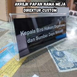 Jual Papan nama meja akrilik acrylic reserved resepsionis kayu custom ...