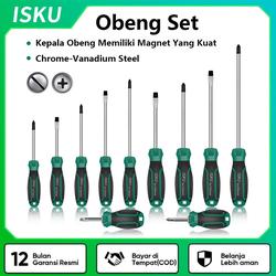 Jual ISKU obeng set Screwdriver Sets /Obeng Plus Minus Magnet 2-in-1 ...