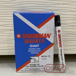Promo SNOWMAN PERMANENT MARKER G-12 SPIDOL PERMANEN AG-12 HITAM BIRU ...