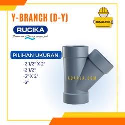 Jual Fitting sambungan pipa PVC tee T Y way TY 45 branch D 1 1/2" 2" 3 ...