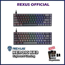Promo Rexus Heroic KX3 Mechanical Gaming Keyboard RX-KX3 RX-3 - Grey ...
