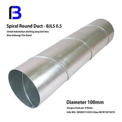 Jual Spiral Duct / Round Ducting BJLS 4" (10 cm) - per 4m, 0.6 mm ...