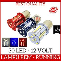 Jual LAMPU LED REM STOP BAYONET 30 MATA RUNNING STROBO 2 KAKI MOBIL ...