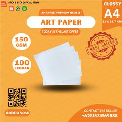 Jual Kertas Art Paper 120 gsm A4 isi 100 Lbr / Bahan Brosur Glossy 120 ...