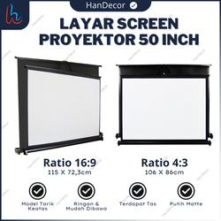Jual LAYAR PROYEKTOR LIPAT 100 INCH PORTABLE 16:9 SCREEN PROJECTOR ...