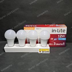 Jual Lampu bohlam led inlite bulb INB007 15 watt paket 3 free 1 putih ...